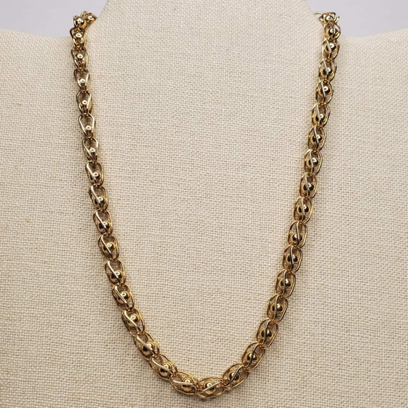 Monet | Jewelry | Vintage Monet Gold Tone Caged Ball Link Chain ...